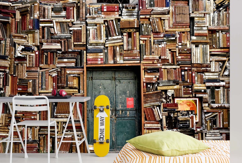Book Door Old Book 1348 Wallpaper Mural Self Adhesive Peel and Stick ...