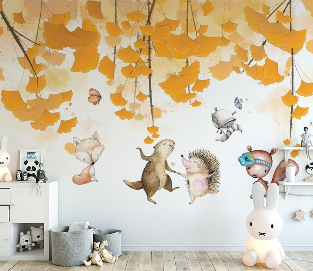 Fox Hedgehog 2587 Wallpaper Mural Self Adhesive Peel and Stick Wall ...
