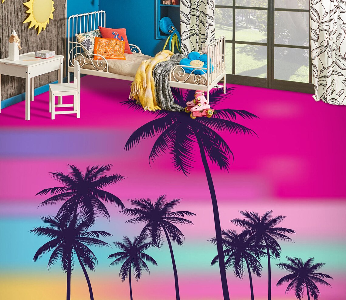 3D Coconut Tree Dream 9239 Floor Wallpaper Murals - Etsy