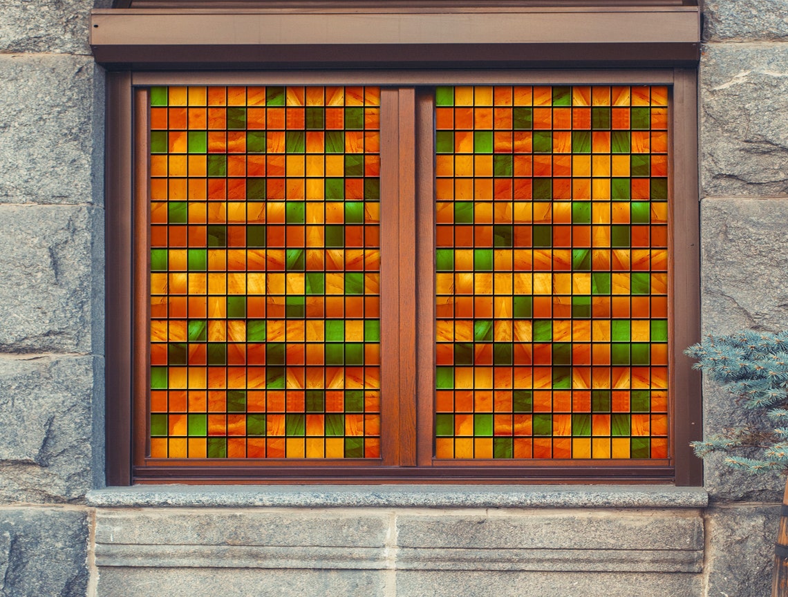 3D Shiny Cubes W537 Window Film Print Sticker Cling Stained - Etsy