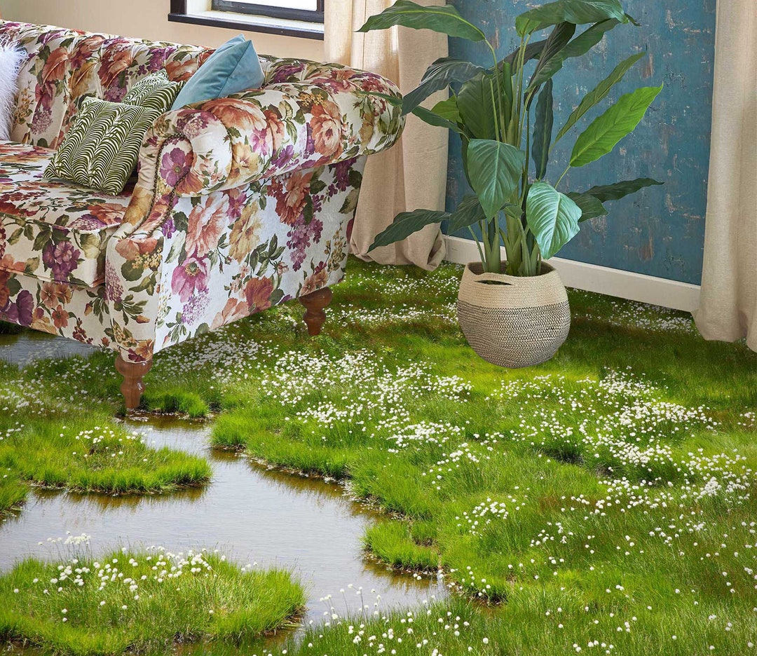 3D Spring Moist Grass 9334 Floor Wallpaper Murals Self-adhesive ...