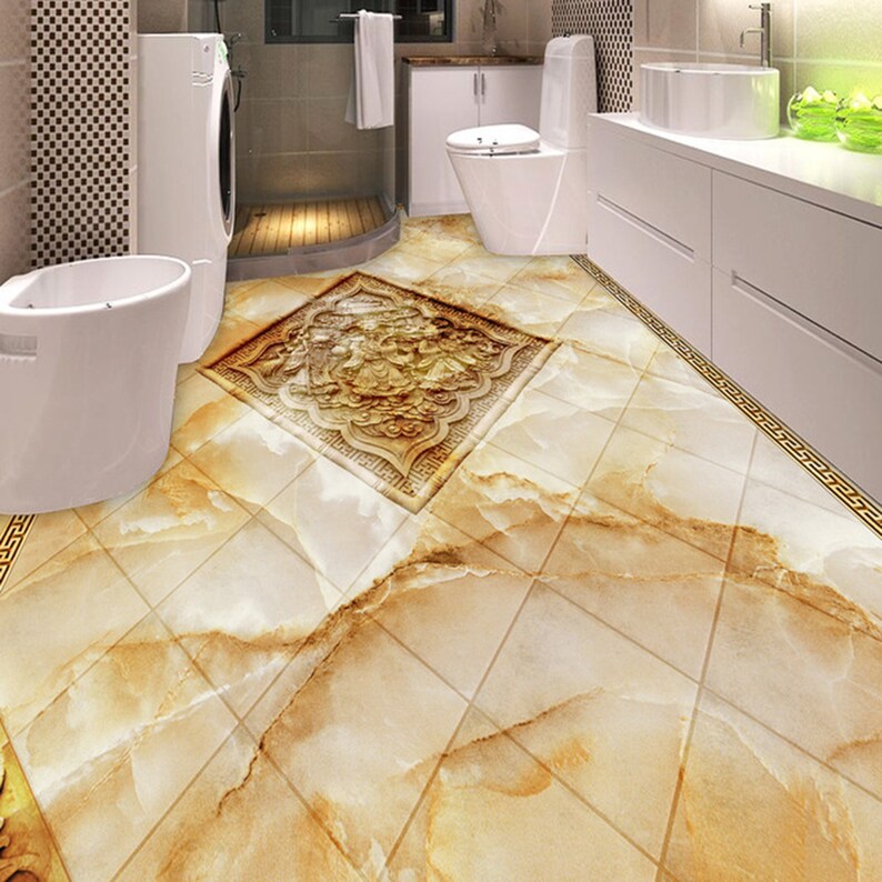 3D Marble Square 1630 Floor Wallpaper Murals Self-adhesive - Etsy