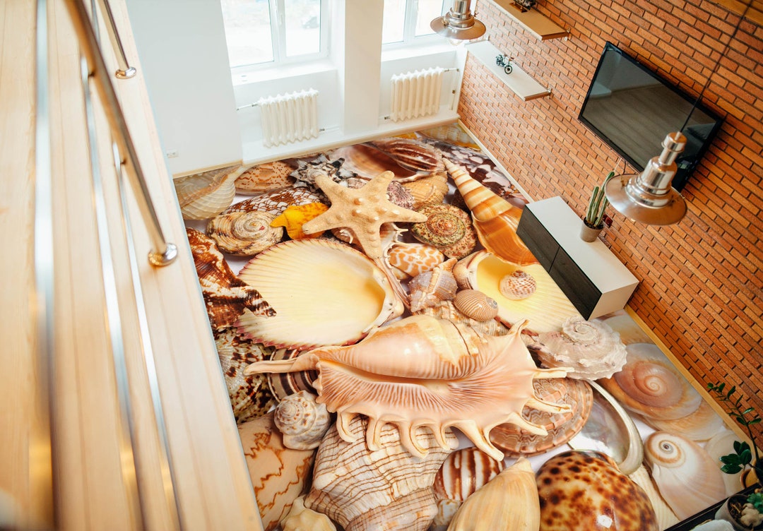 3D Conch Shell 2030 Wallpaper Murals Self-adhesive Removable Kitchen ...