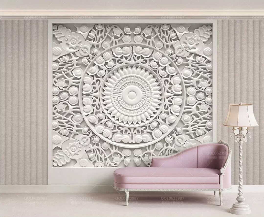 Carved Round 2911 Wallpaper Mural Self Adhesive Peel and Stick Wall ...
