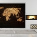 Gold Leaf World Map 119 Wallpaper Mural Self Adhesive Peel and Stick ...