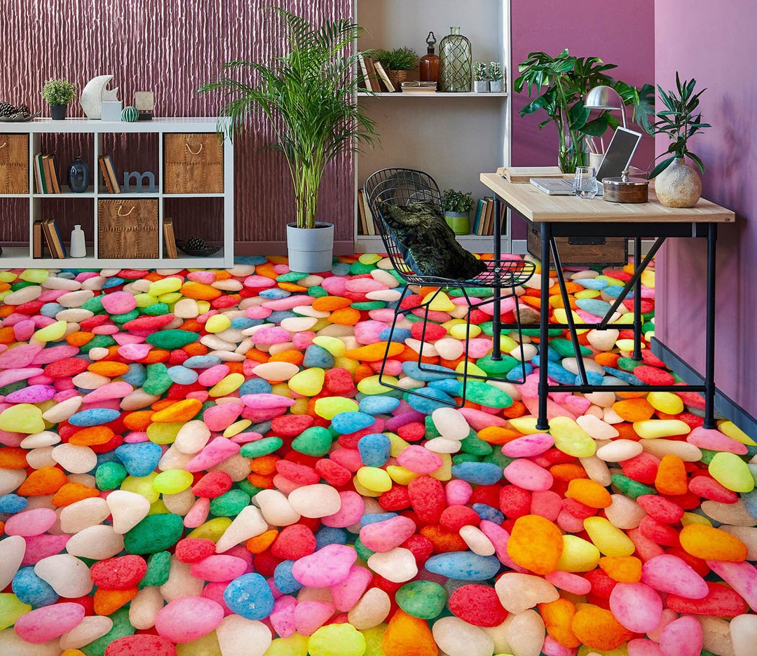 3D Sweet Rainbow Candies 8054 Floor Wallpaper Murals Self-adhesive ...