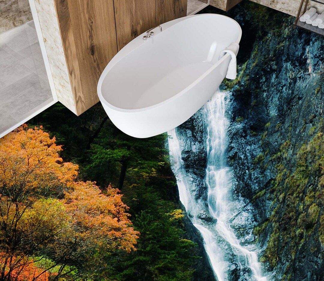 3D Fantasy Flowing Water 8199 Floor Wallpaper Murals Self-adhesive ...