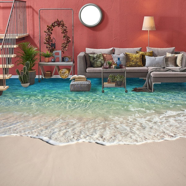 Beach Floor Wallpaper - Etsy