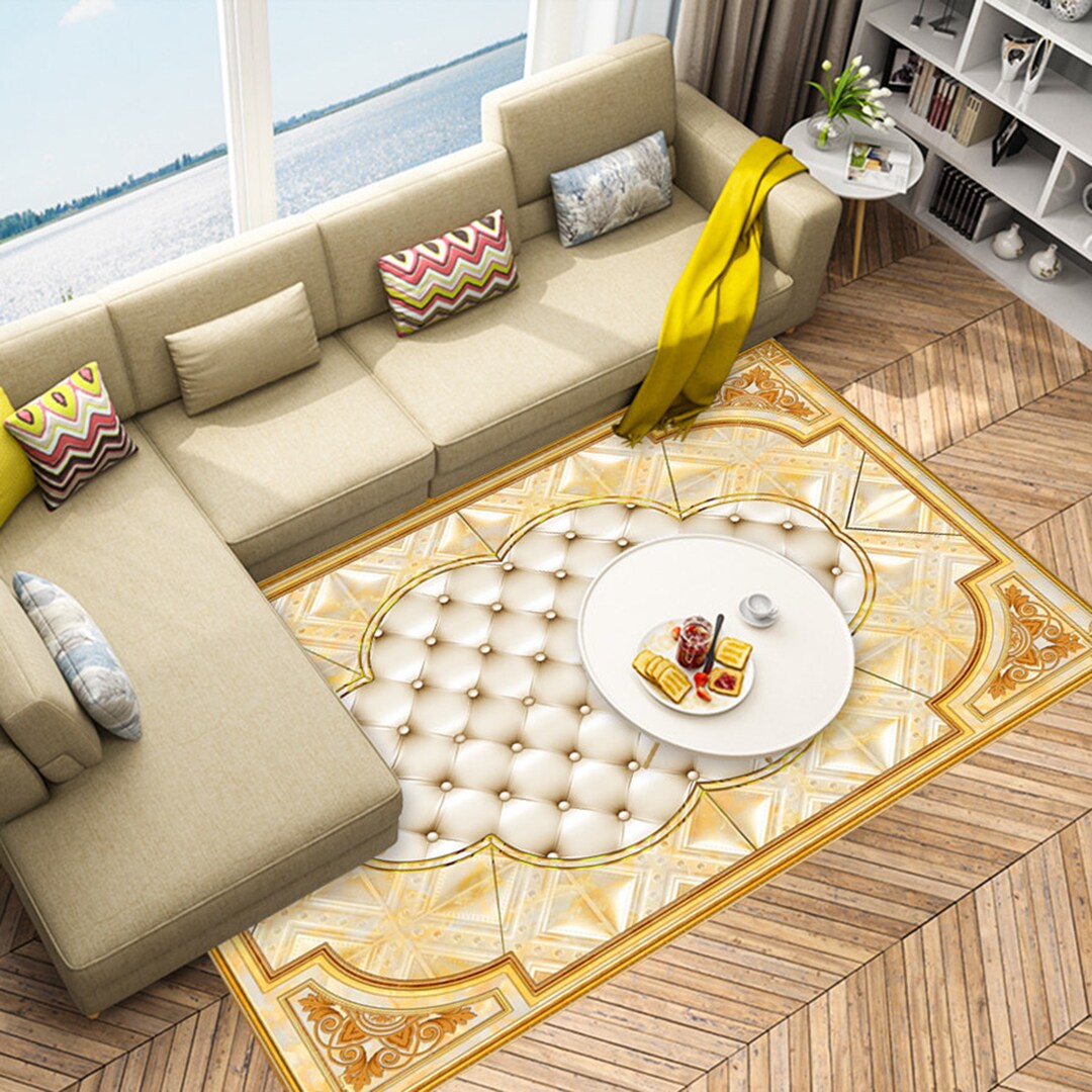 3D Yellow Pattern 1829 Floor Wallpaper Murals Self-adhesive Removable ...