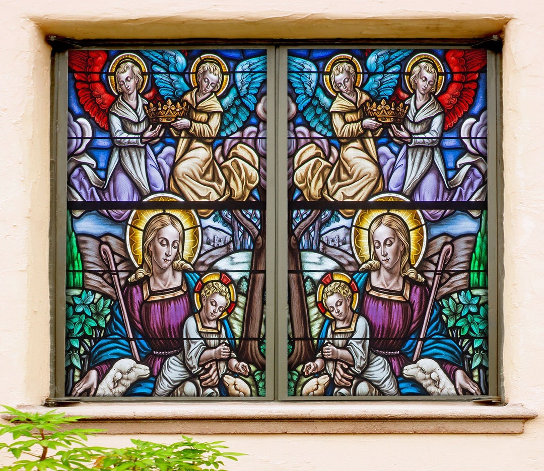 3D Noble Queen Crown W6519 Window Film Print Sticker Cling Stained ...