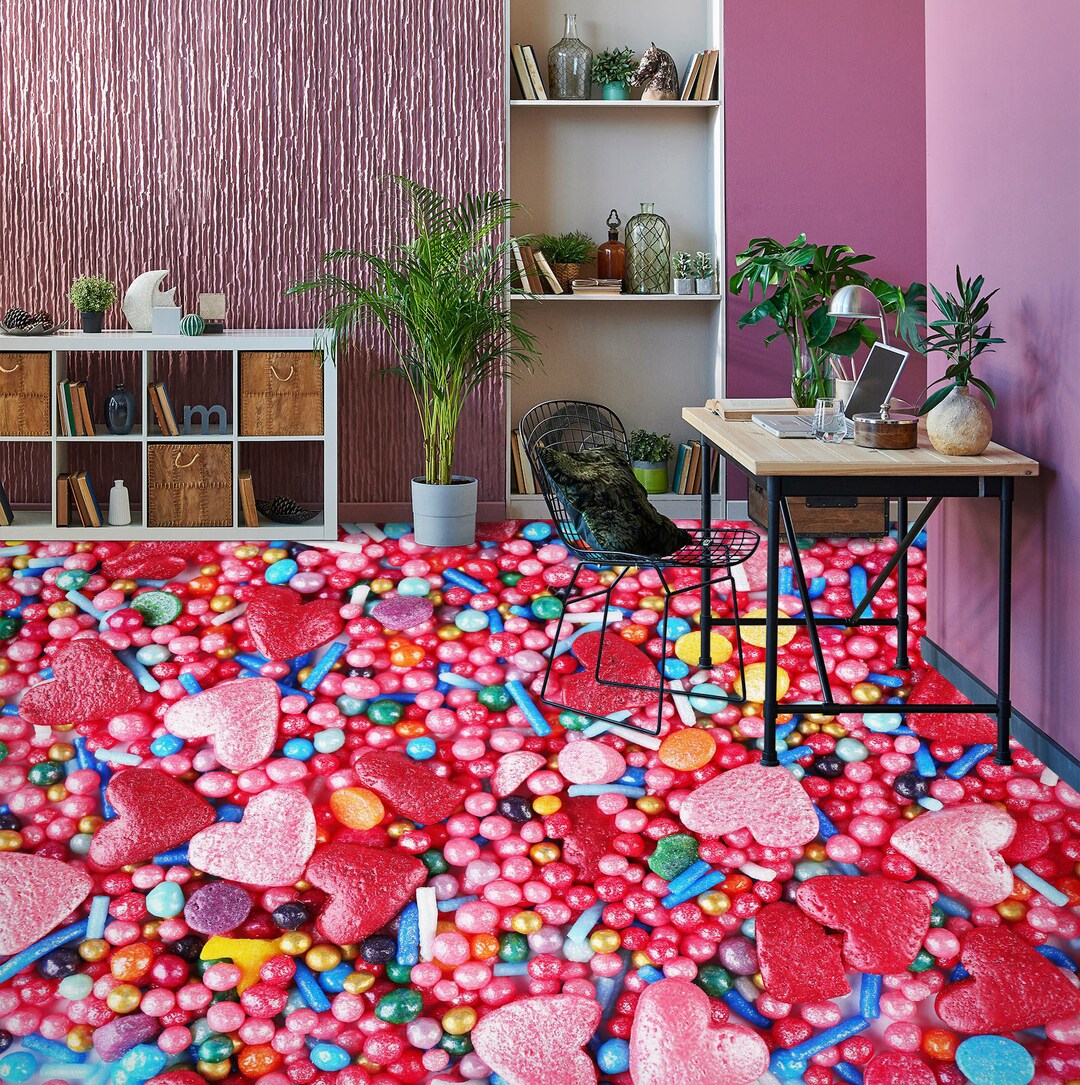 3D Love Candy 5813 Floor Wallpaper Murals Self-adhesive Removable ...
