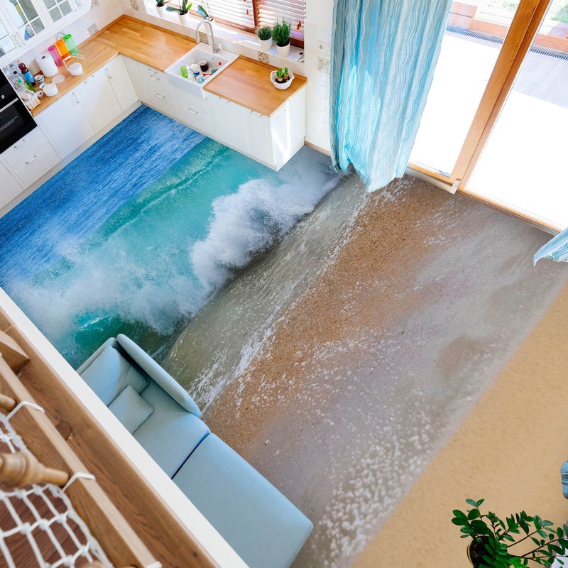 Beach Floor Mural - Etsy