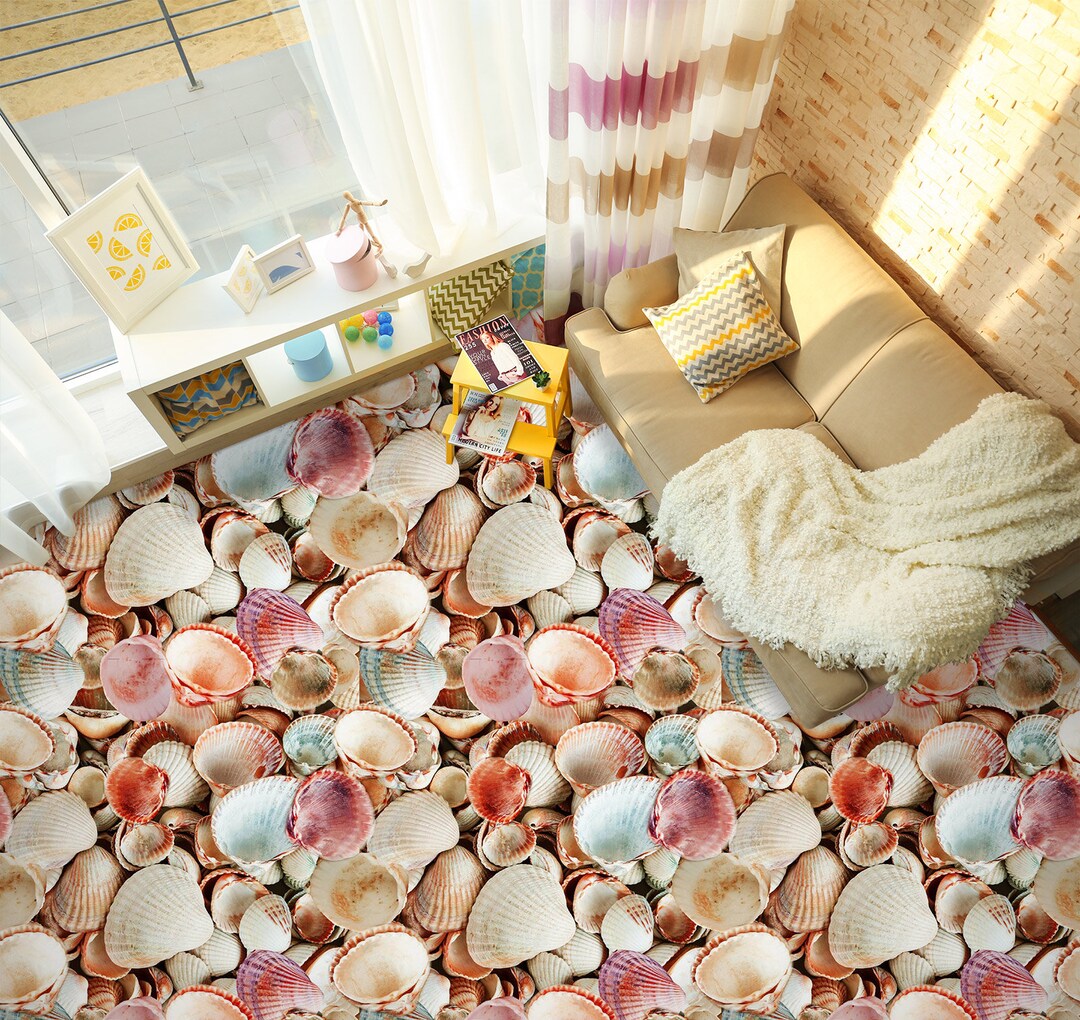 3D Rich Colorful Shells 7338 Floor Wallpaper Murals - Etsy