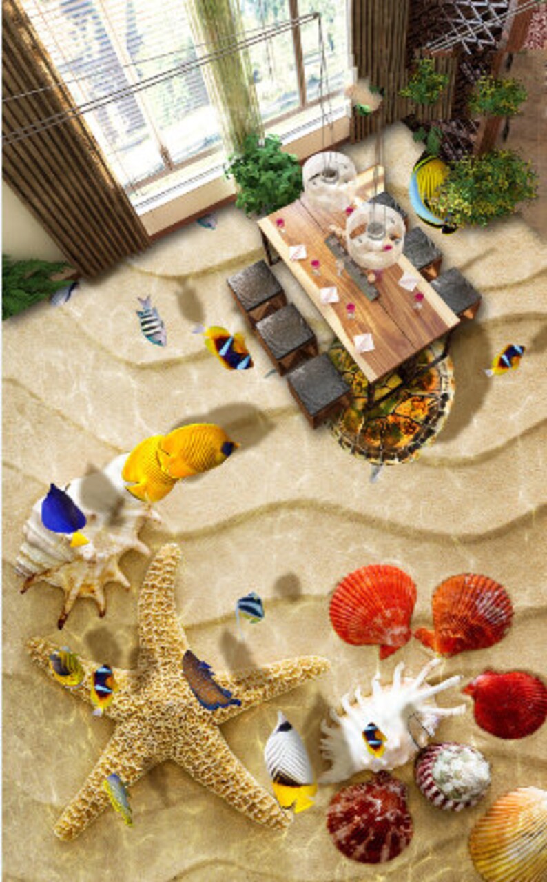 3D Red Shell Turtle 0338 Floor Wallpaper Murals Self-adhesive | Etsy