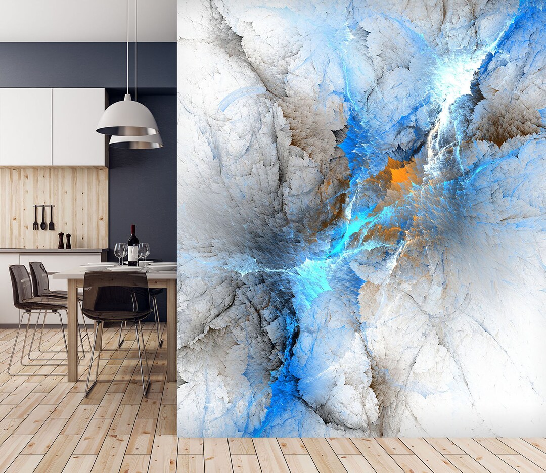 Abstract Texture Blue 1278 Wallpaper Mural Self Adhesive Peel and Stick ...