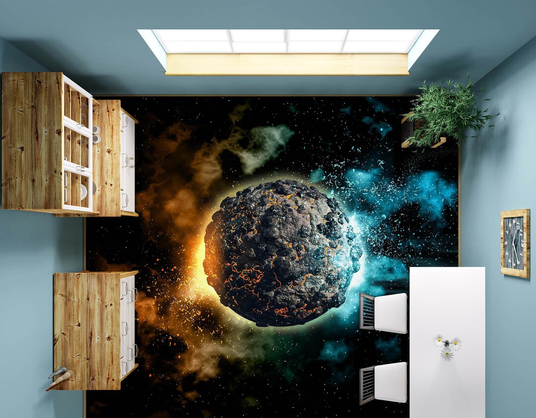 3D Mars Planet Light 2945 Floor Wallpaper Murals Self-adhesive ...