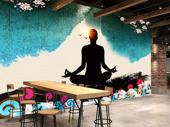 Man Yoga WG945 Wallpaper Mural Self Adhesive Peel and Stick | Etsy
