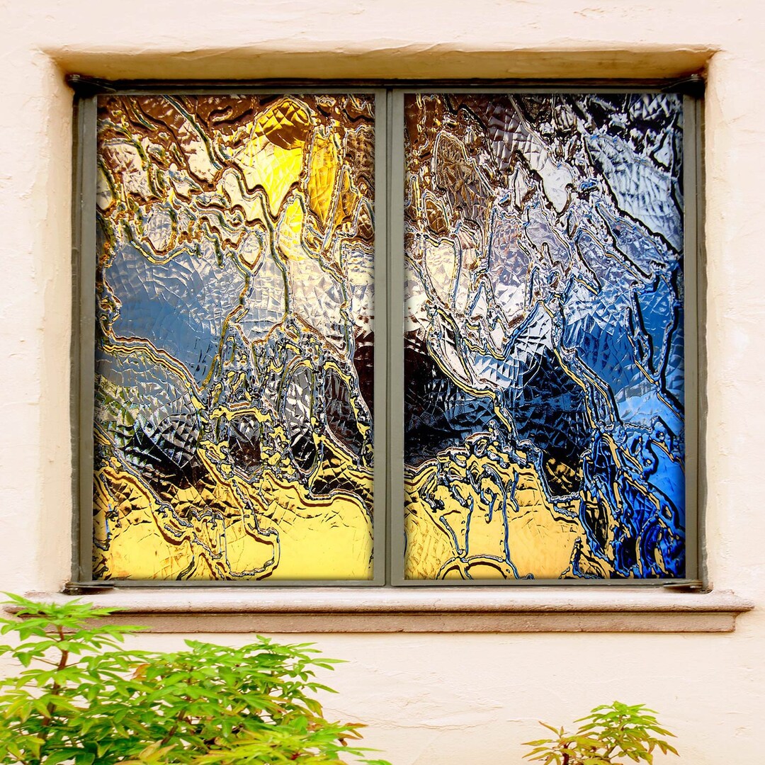 3D Watermarks Pattern W2608 Window Film Print Sticker Cling Stained ...