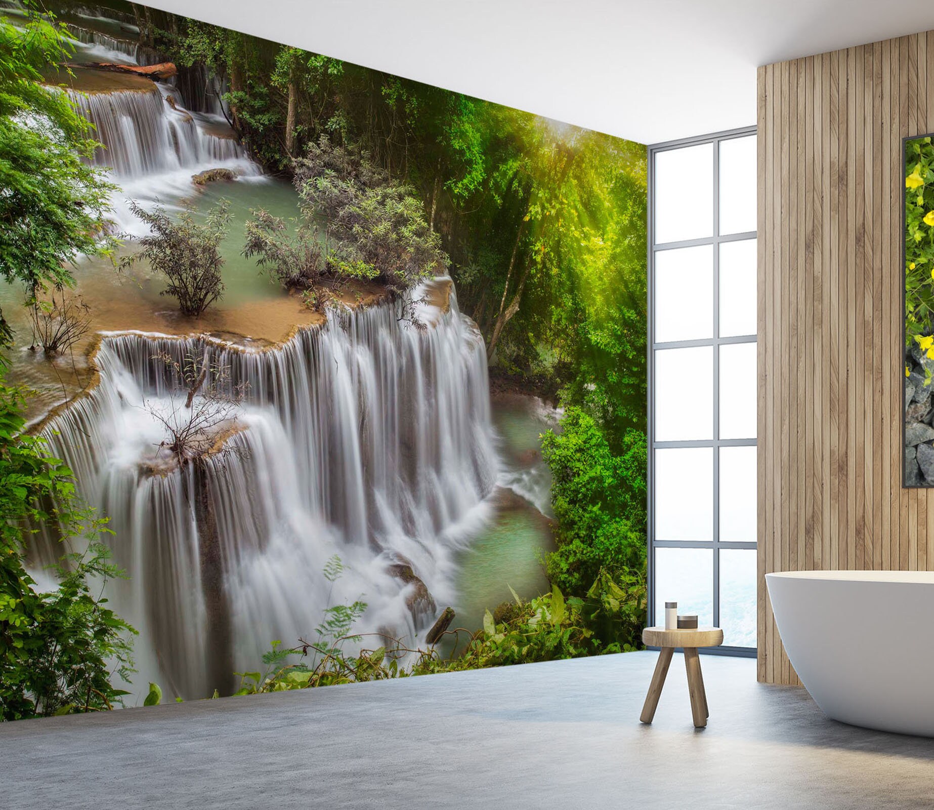 Waterfall Landscape 1425 Wallpaper Mural Self Adhesive Peel and Stick ...