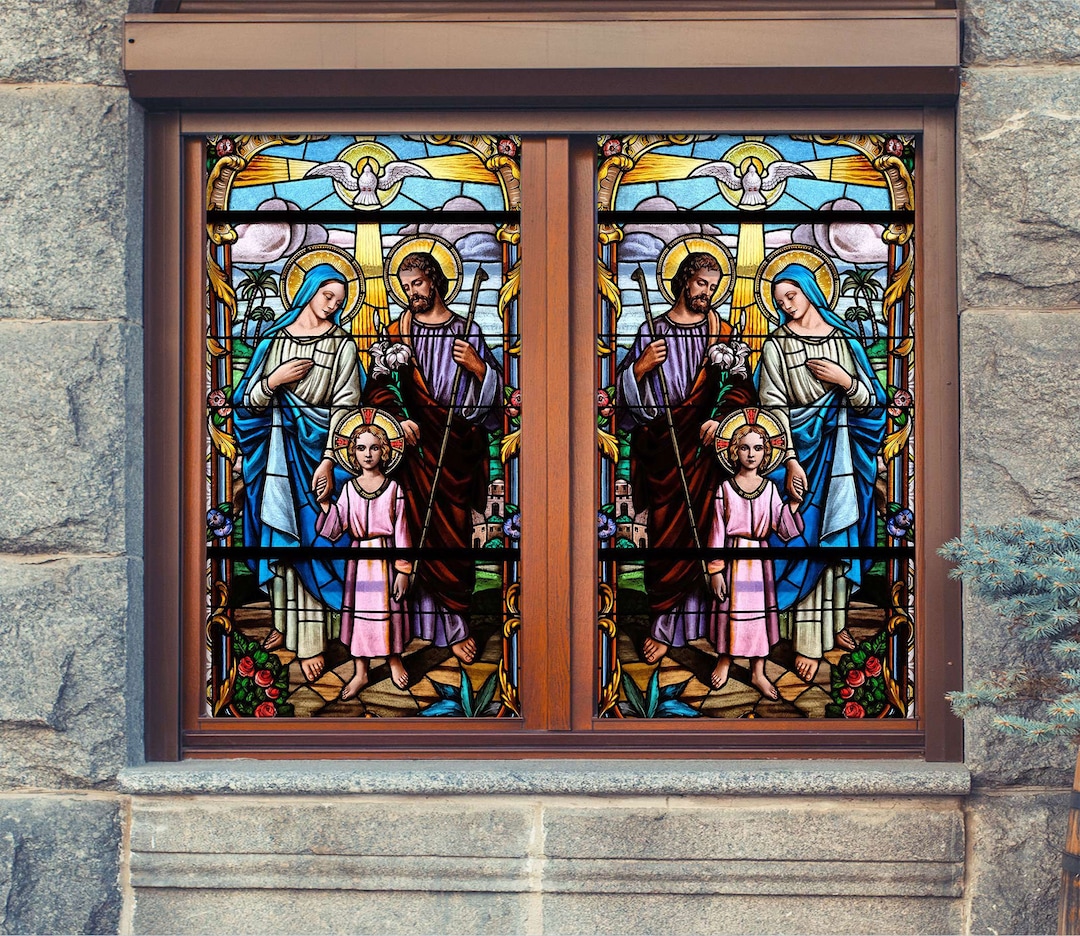 3D Cute Girl W6601 Window Film Print Sticker Cling Stained Glass Xmas ...