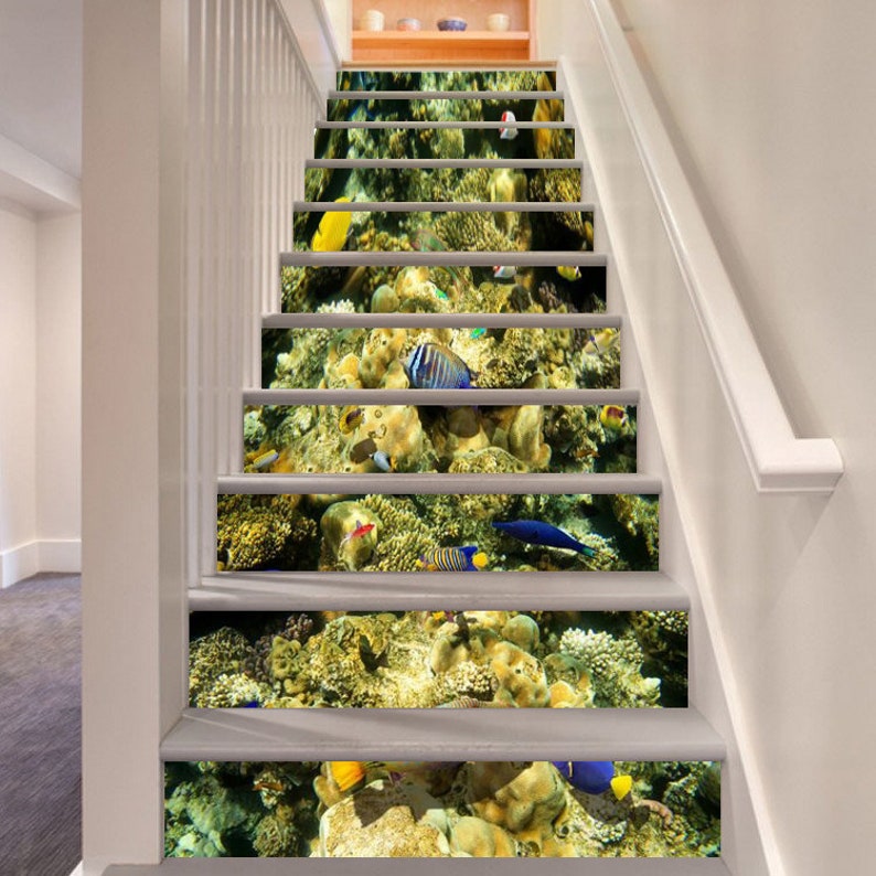 3D Sea Fish SS0052 Pattern Tile Marble Stair Risers Decoration - Etsy
