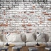 123x87312x219cm White Brick Wall 313 Wallpaper Mural Self Adhesive Peel ...