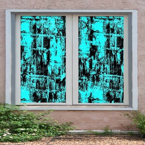 3D Historical Blue Art W2242 Window Film Print Sticker Cling Stained ...