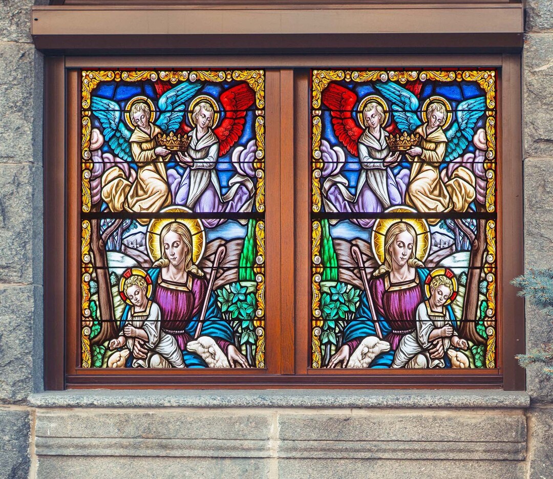 3D Queen's Crown Honor W6375 Window Film Print Sticker Cling Stained ...