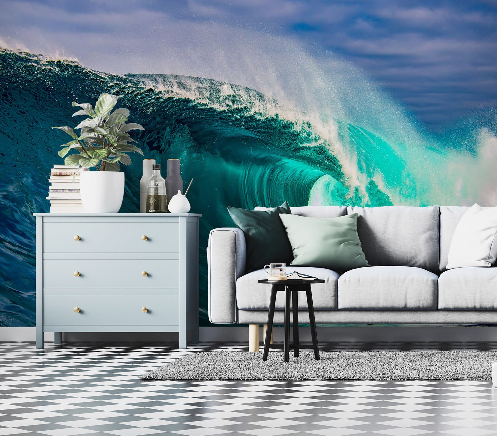 Huge Wave Art 6196 Wallpaper Mural Self Adhesive Peel and | Etsy