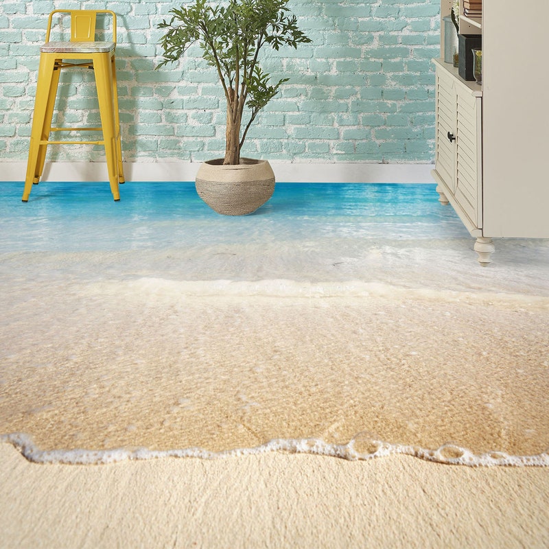 Beach Floor Mural - Etsy