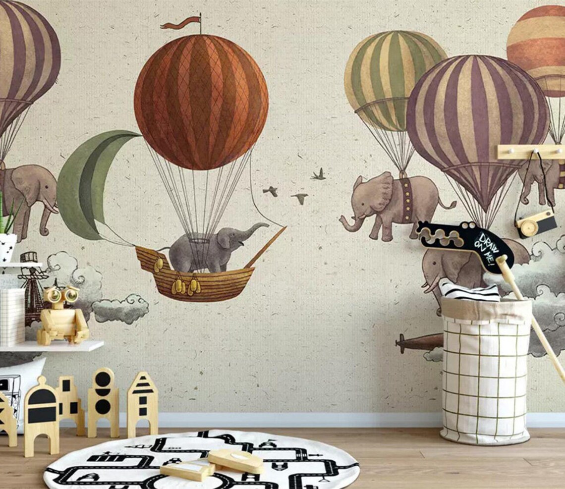 Elephant Ship 2573 Wallpaper Mural Self Adhesive Peel and | Etsy