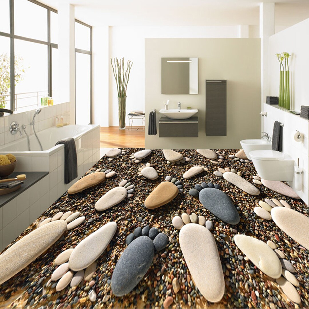 3D Sole Stone 1885 Floor Wallpaper Murals Self-adhesive Removable ...