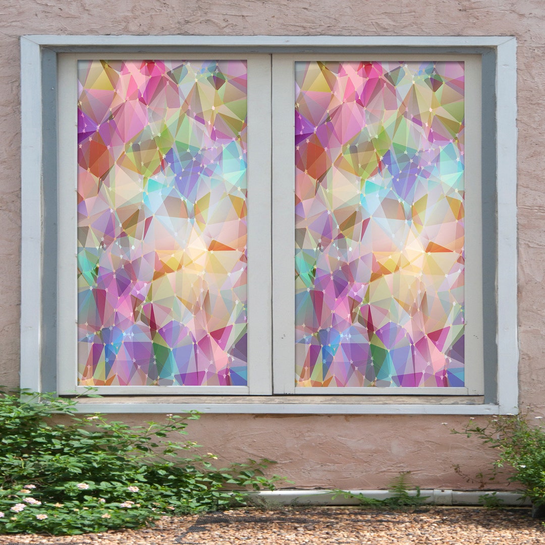 3D Pink Pattern W2619 Window Film Print Sticker Cling Stained Glass ...