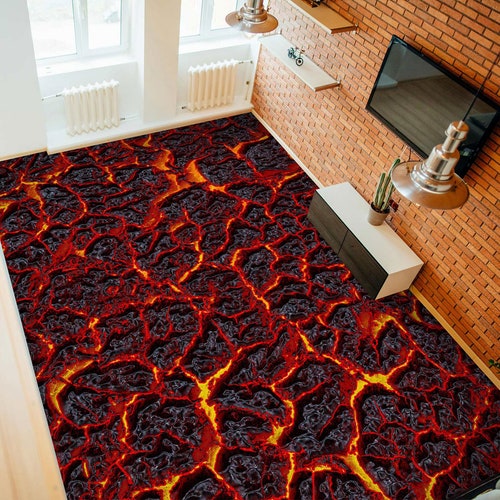3D Hot Lava JJ4460FF Floor Wallpaper Murals Self-adhesive - Etsy Canada