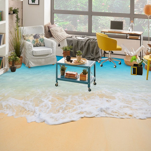 Beach Floor Mural - Etsy