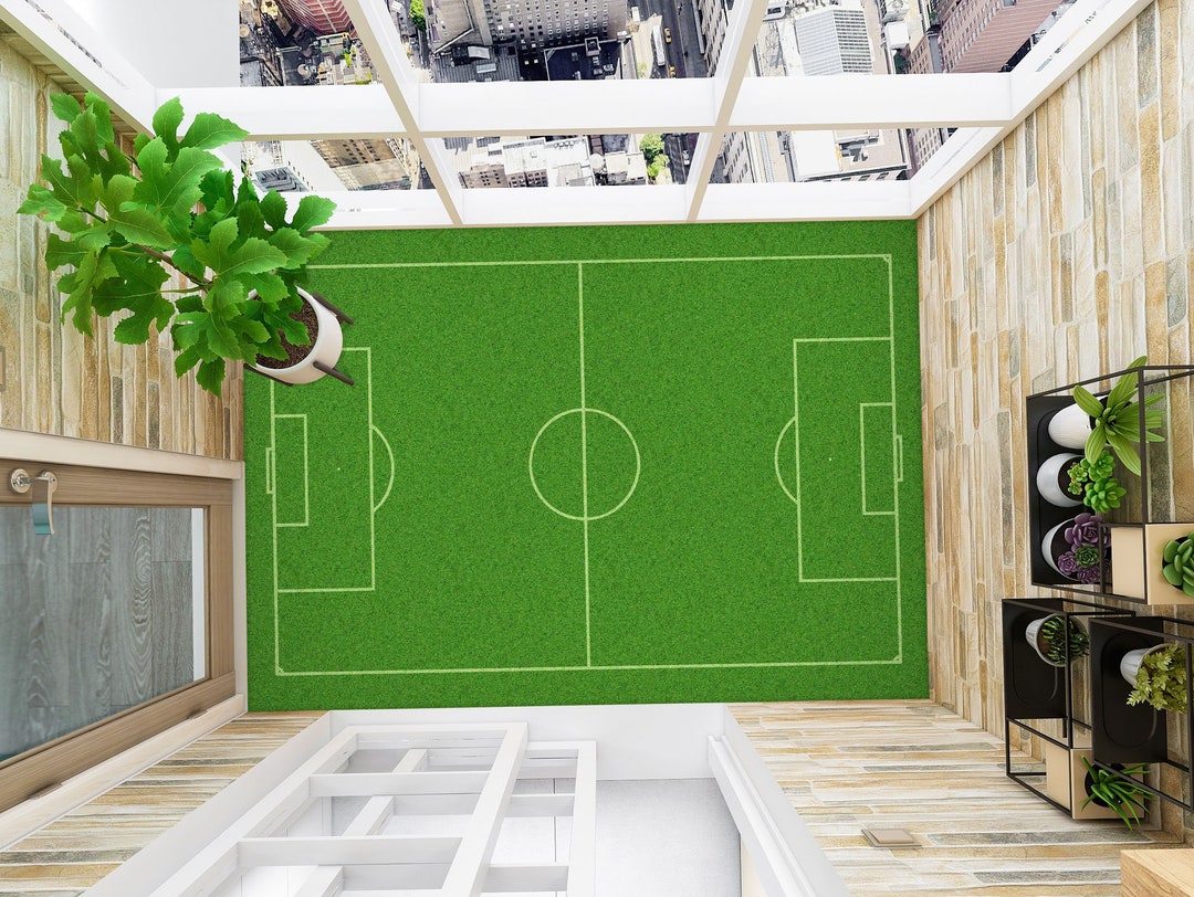 3D Football Field 1350 Floor Wallpaper Murals Self-adhesive Removable ...