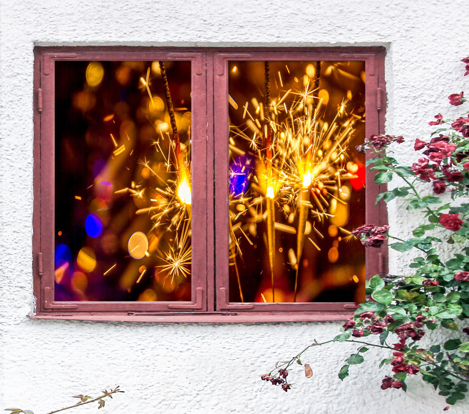 3D Brilliant Fireworks W2256 Window Film Print Sticker Cling - Etsy