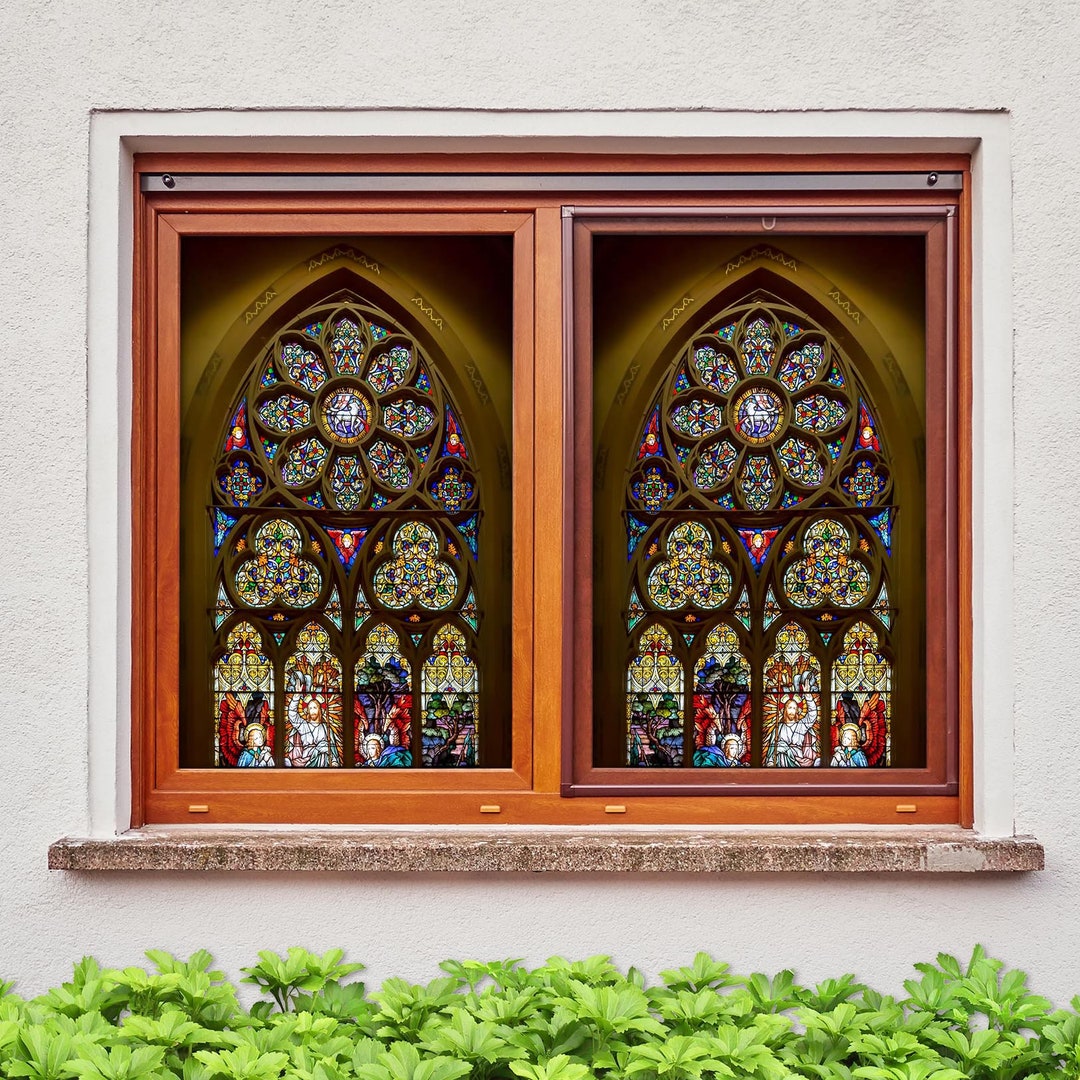 3D Classical Gorgeous W2166 Window Film Print Sticker Cling Stained ...