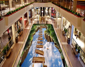 3D Gentle Blue River Water JJ2475FF Floor Wallpaper Murals Self ...