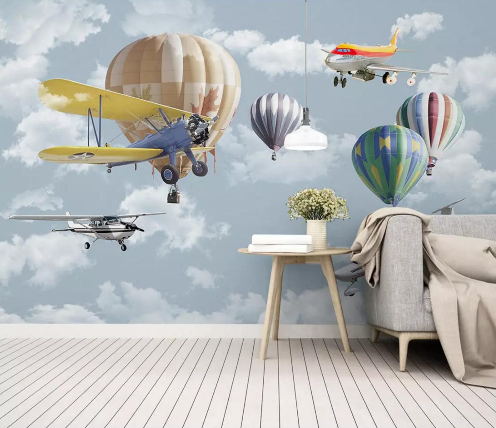 Yellow Airplane 2833 Wallpaper Mural Self Adhesive Peel and - Etsy
