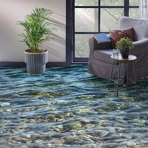 3D River Stones 1368 Floor Wallpaper Murals Self-adhesive Removable ...