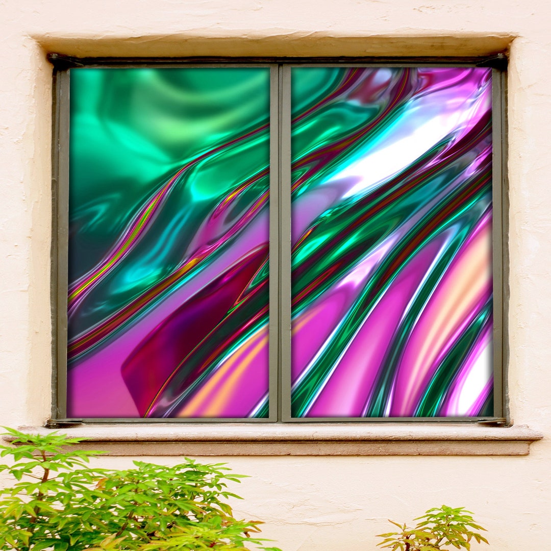 3D Watermarks W6607 Window Film Print Sticker Cling Stained Glass Xmas ...