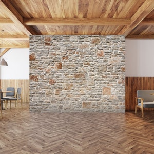 Mud Stone Wall 3003 Wallpaper Mural Self Adhesive Peel and Stick Wall ...