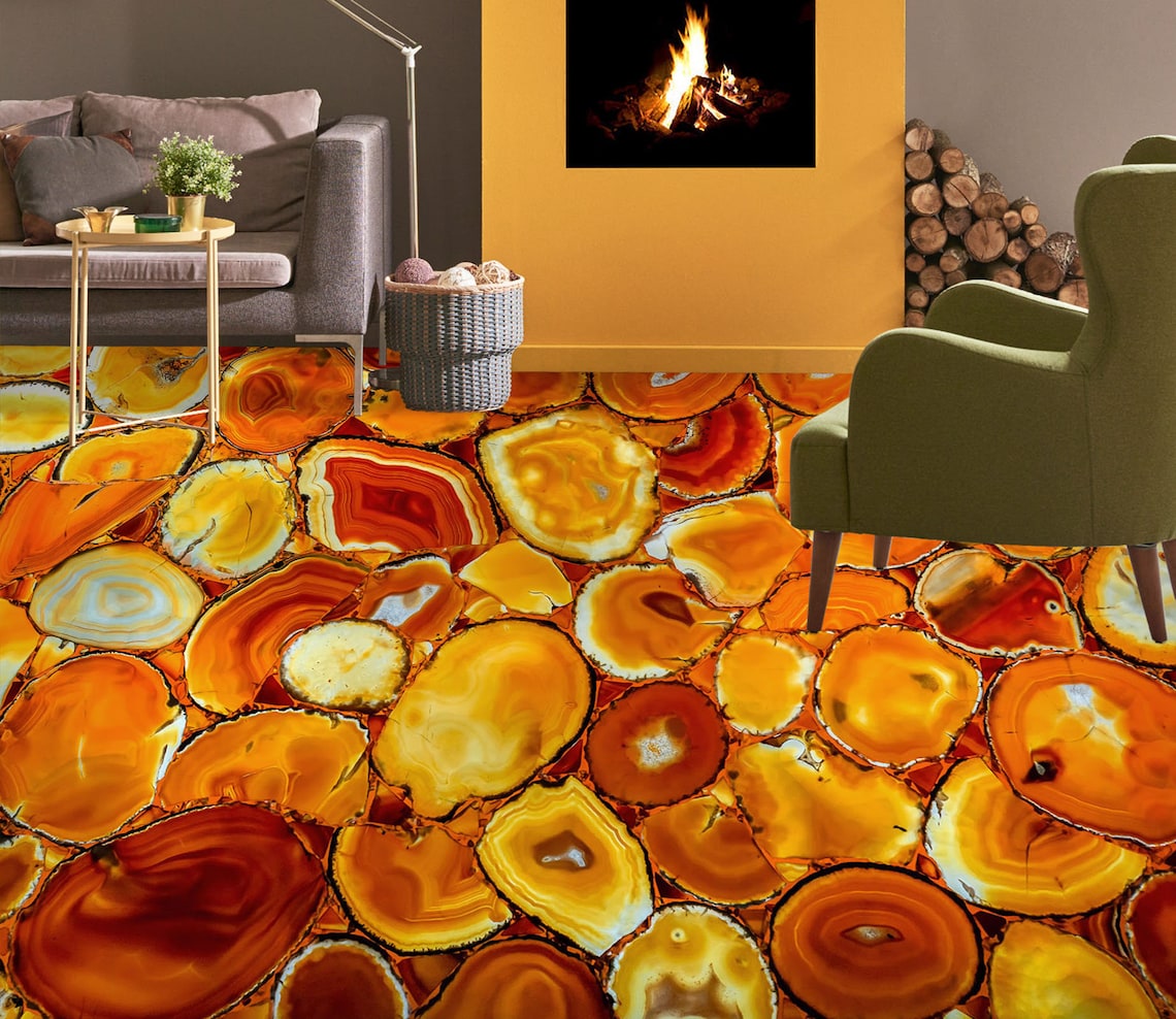 3D Warm Stone Colors 9532 Floor Wallpaper Murals Self-Adhesive | Etsy