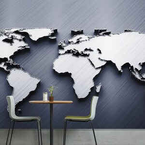 Artwork World Map 087 Wallpaper Mural Self Adhesive Peel and Stick Wall ...