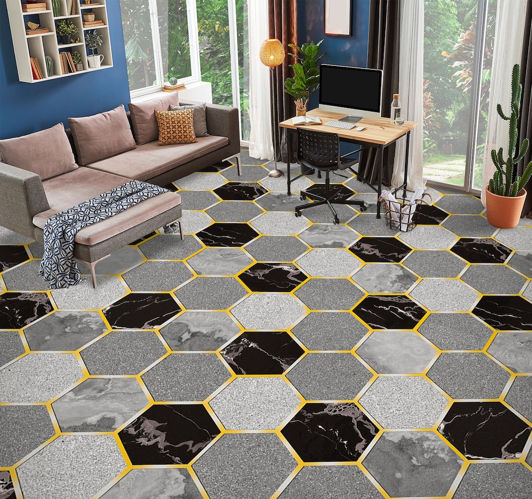 3D Gray Graphics 3309 Floor Wallpaper Murals Self-adhesive Removable Kitchen Bath Floor ...