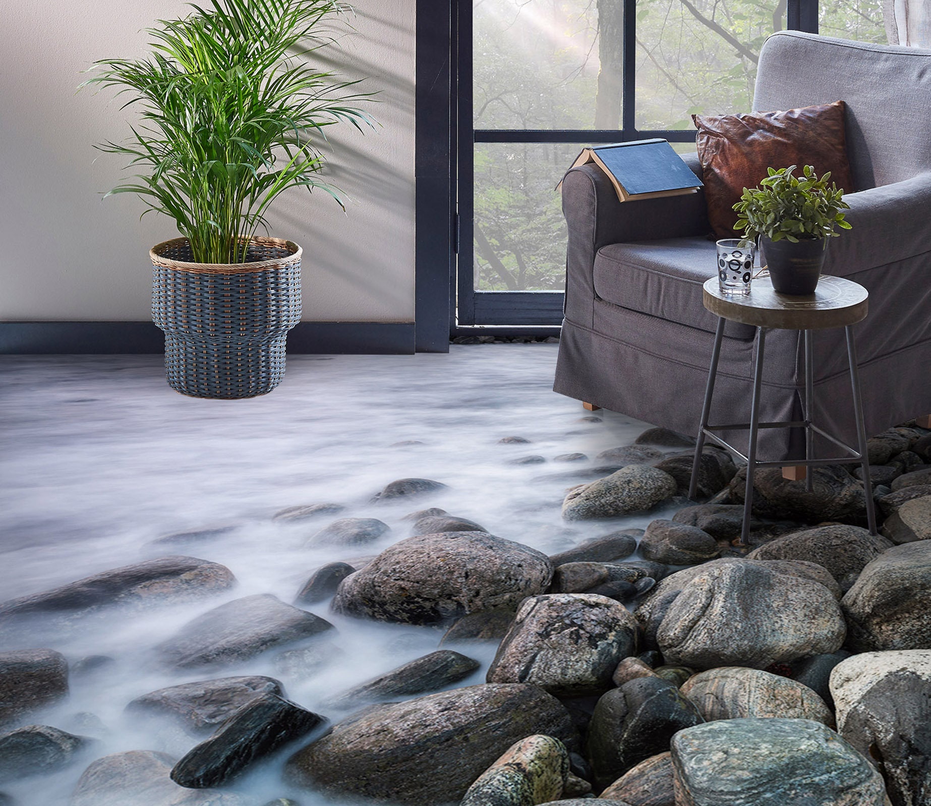 3D Misty White Sea 8898 Floor Wallpaper Murals Self-adhesive - Etsy