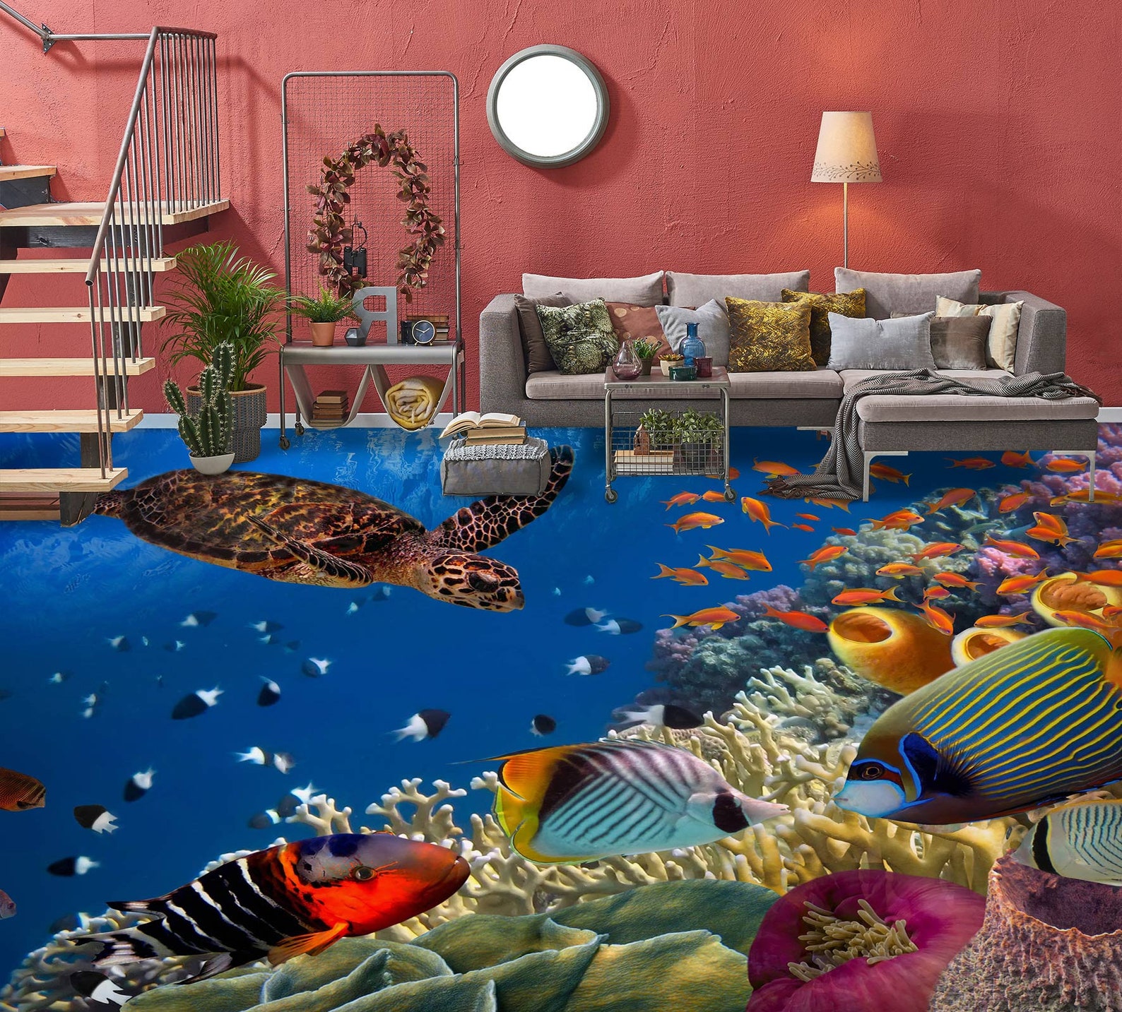 3D Fish Species 9347 Floor Wallpaper Murals Self-adhesive - Etsy