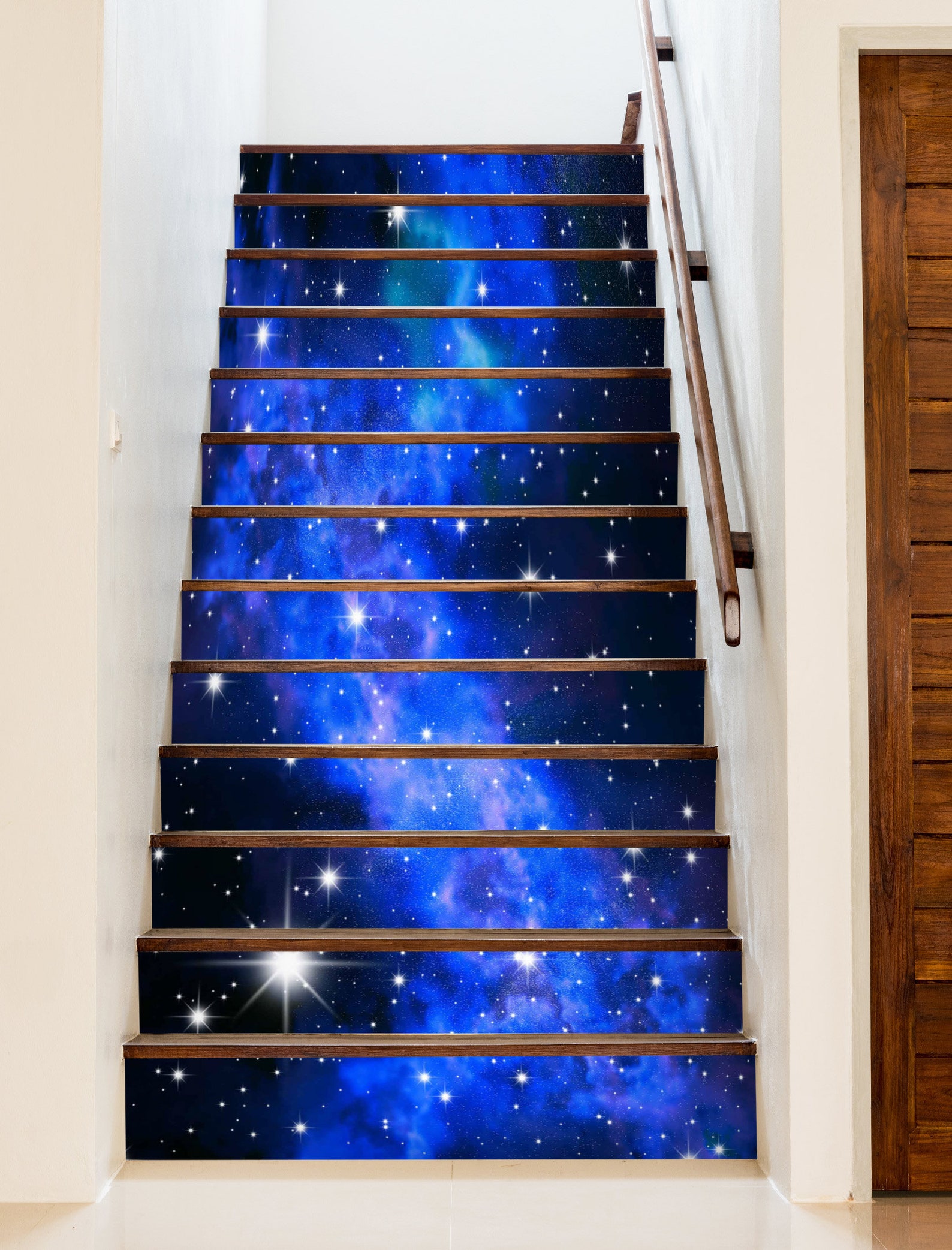 3D Blue Galaxy SS0222 Pattern Tile Marble Stair Risers - Etsy