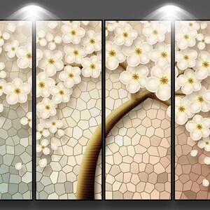 Plum Blossom A312 Wallpaper Mural Self Adhesive Peel and Stick Wall ...